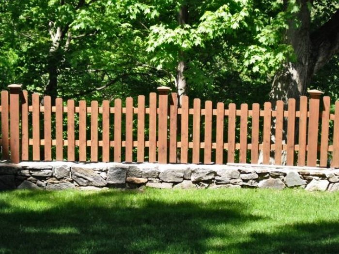 Cedar Spaced Picket Style Wood Fences | Campanella Fence - Mahopac, New ...